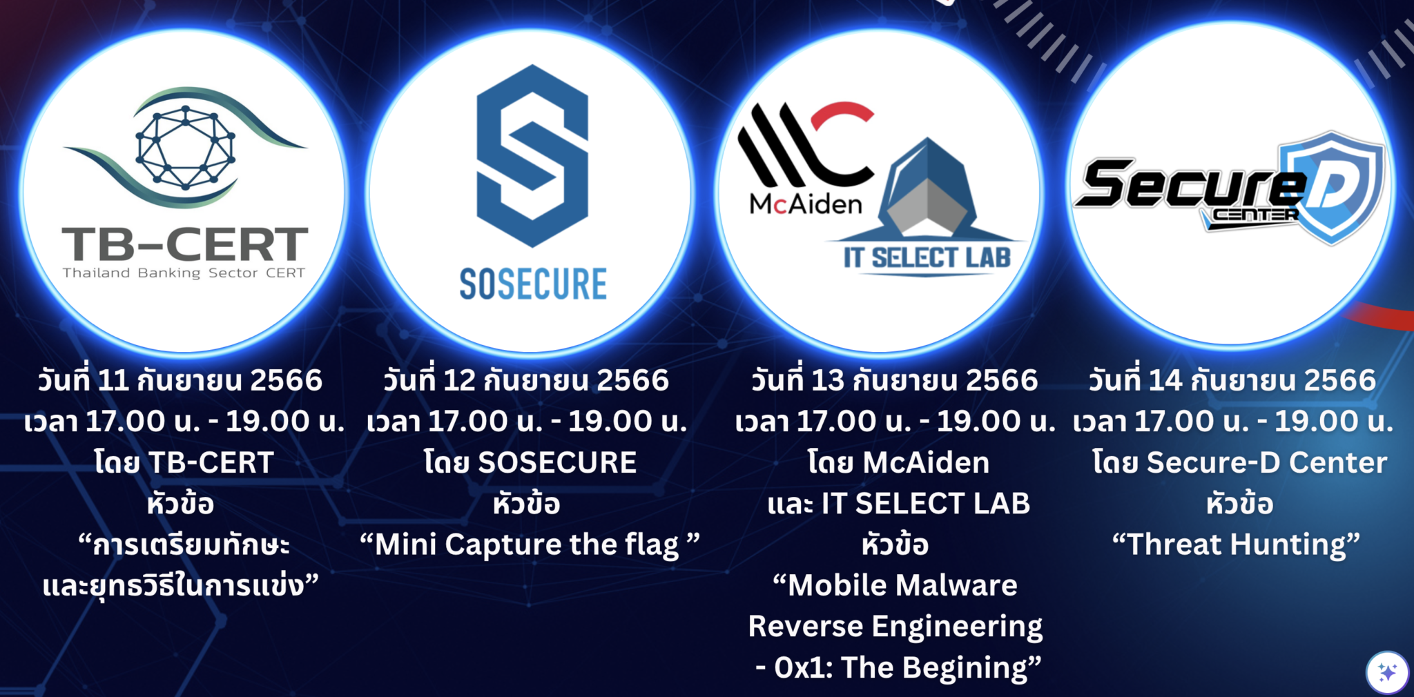 การแข่งขัน Thailand Cyber Top Talent 2023 - CTF Thailand